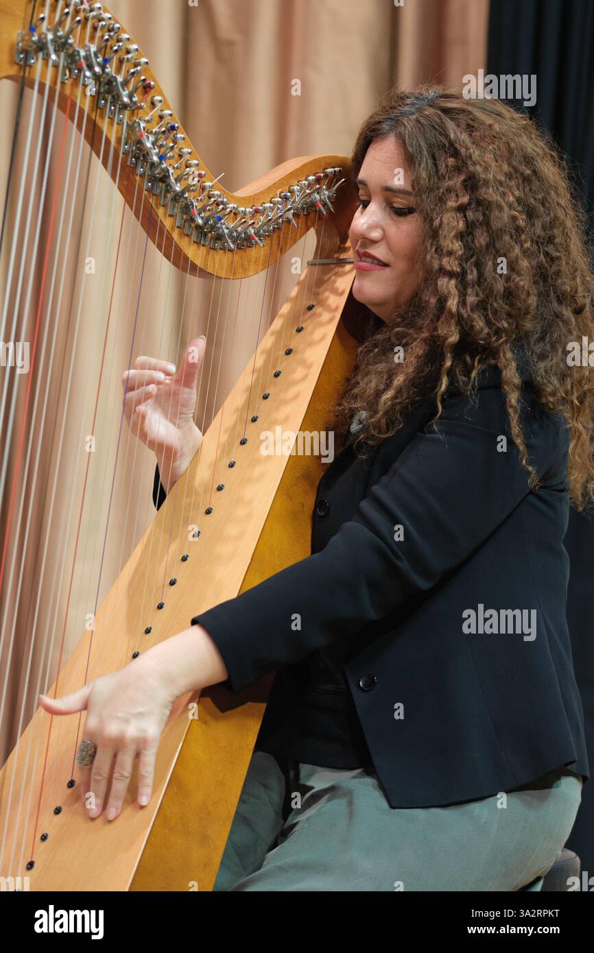 Artist Ana Crisman performs in Madrid, March 13, 2025, Spain. (Photo by ...
