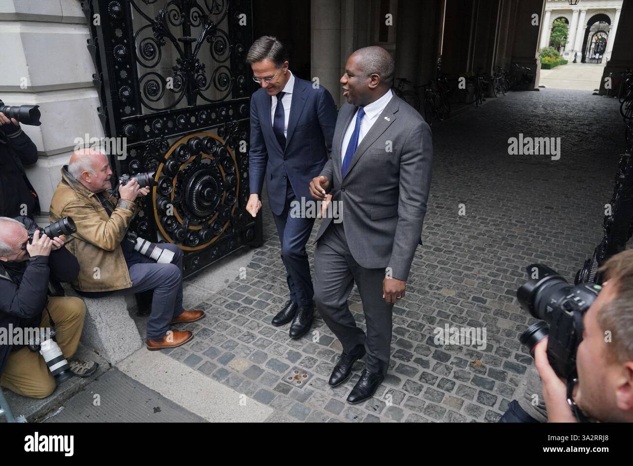 Nato Secretary General Mark Rutte arrives in Downing Street, London ...