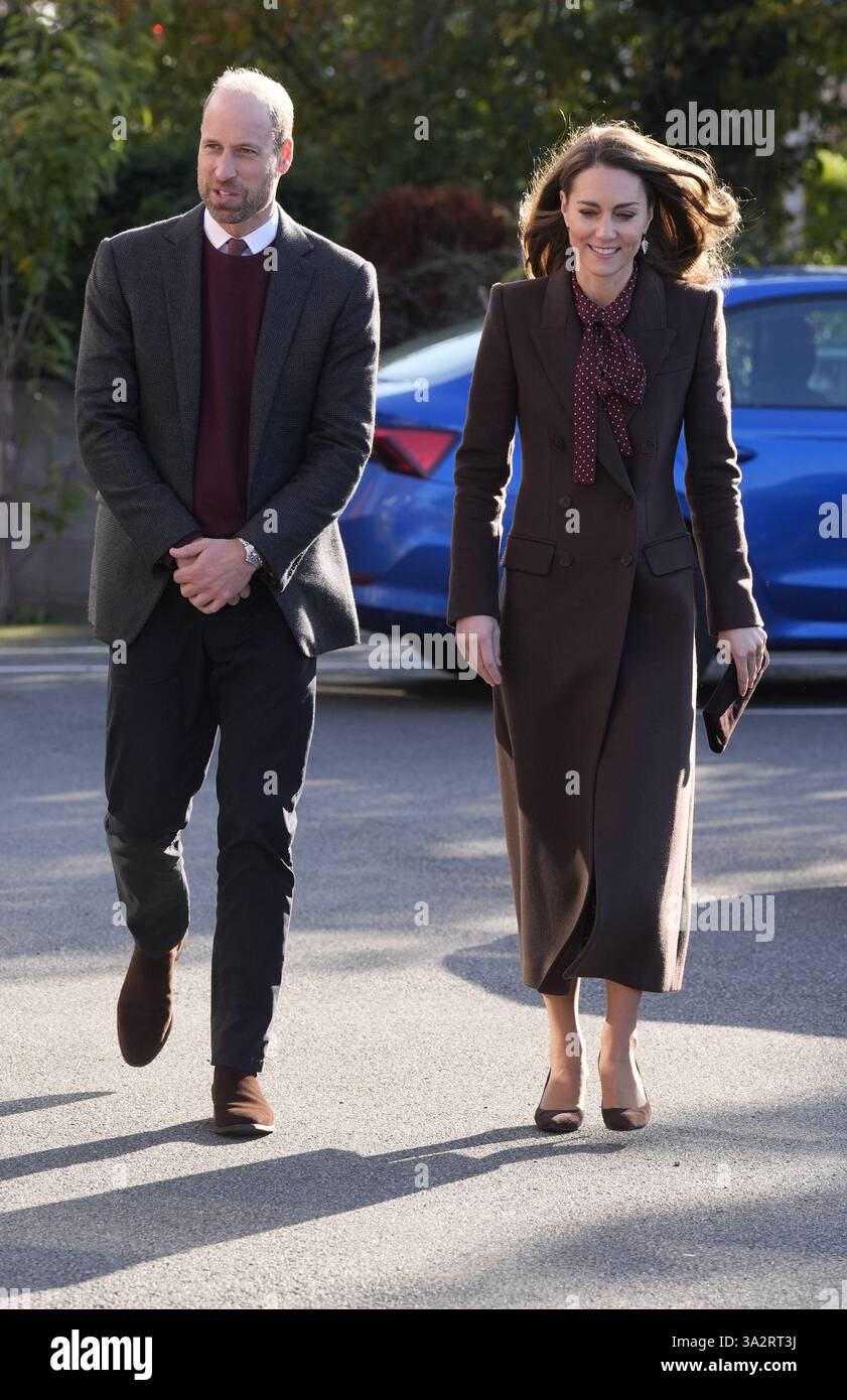 The Prince and Princess of Wales arrive for a visit to Southport ...