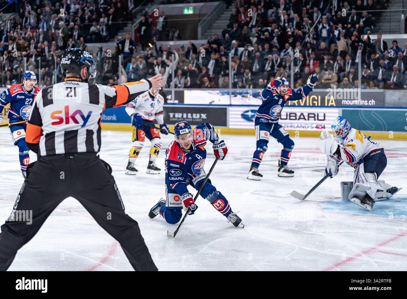 March 13, 2025, Zurich, Swiss Life Arena, ZSC Lions vs. EHC Kloten ...