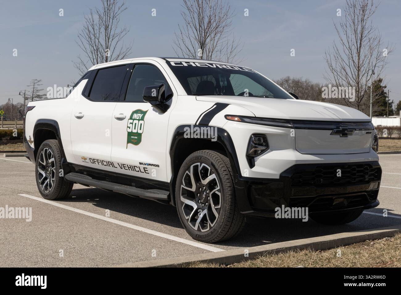 Indianapolis - March 12, 2025: Chevrolet Silverado EV pickup display ...