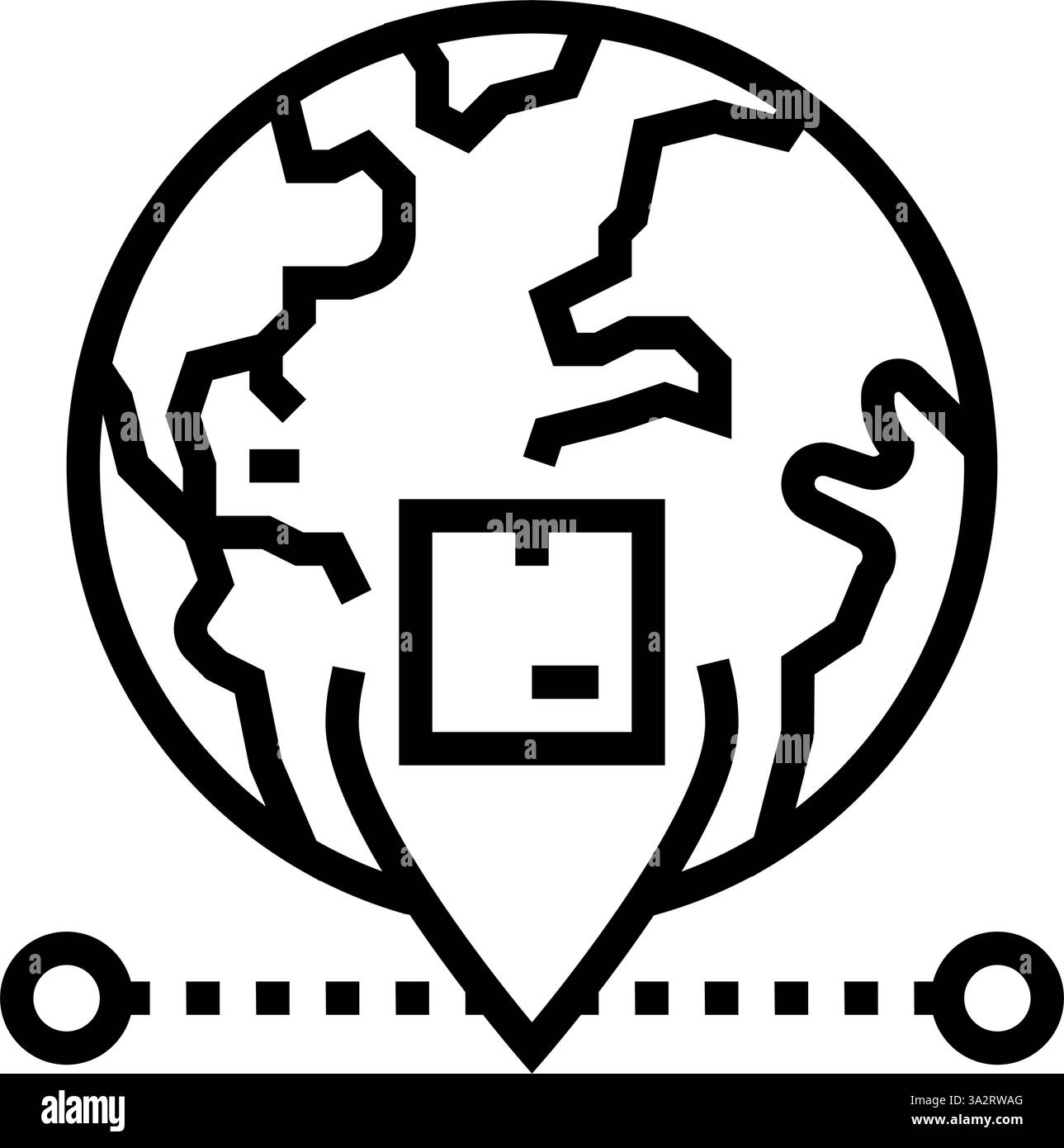 global trade network geographical discoveries line icon vector ...