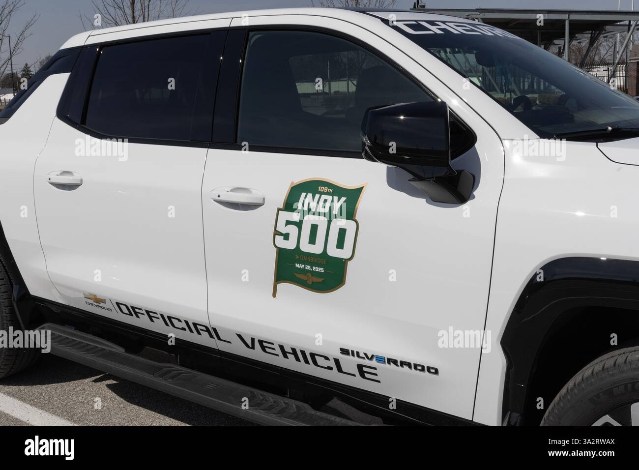 Indianapolis - March 12, 2025: Chevrolet Silverado EV pickup display ...