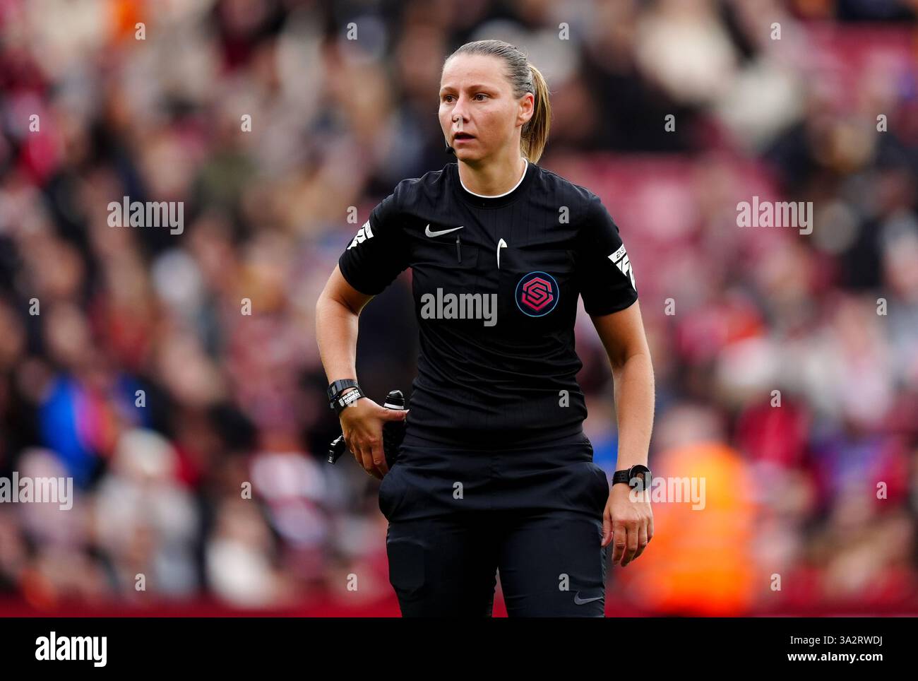 Referee Stacey Fullicks during the Barclays Women's Super League match ...