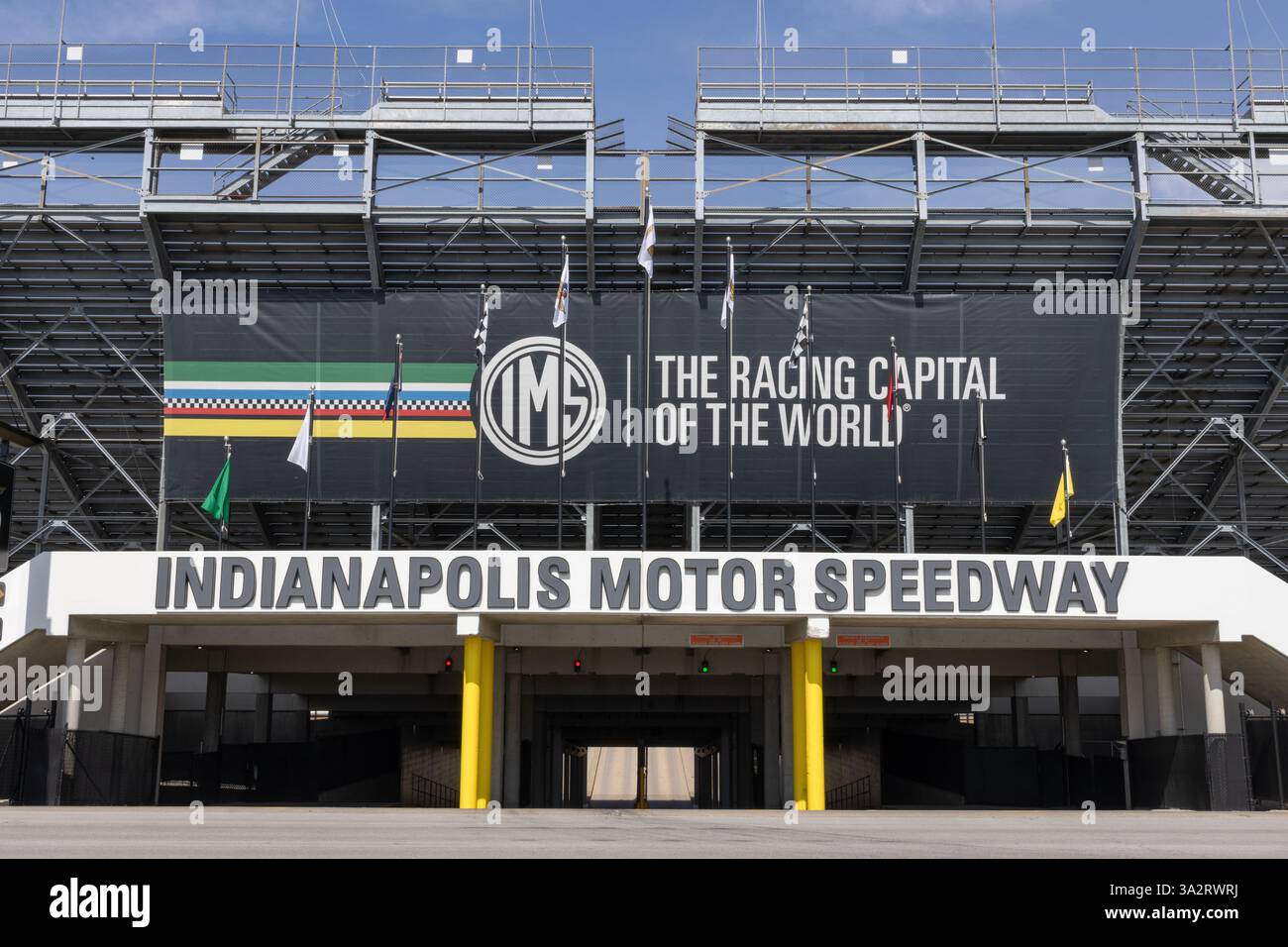 Indianapolis - March 12, 2025: Indianapolis Motor Speedway Gate Two entrance. Hosting the Indy ...