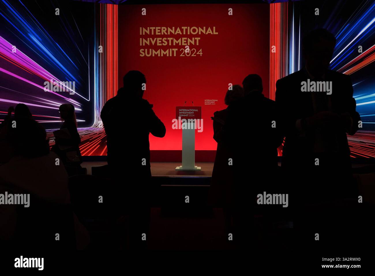 Delegates arrive for the International Investment Summit in London, as ...