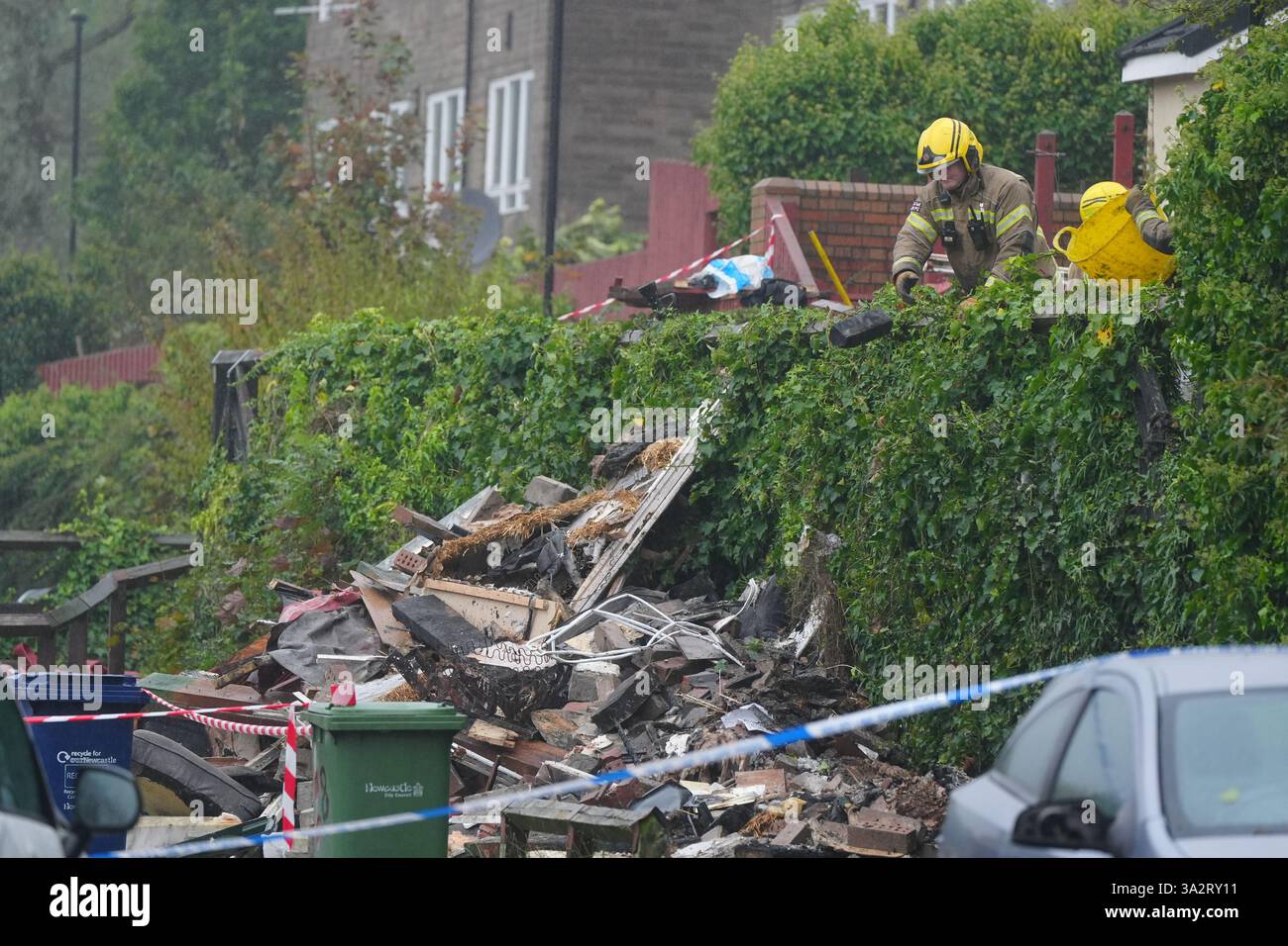 The scene at Violet Close in Benwell, Newcastle-Upon-Tyne, after three ...