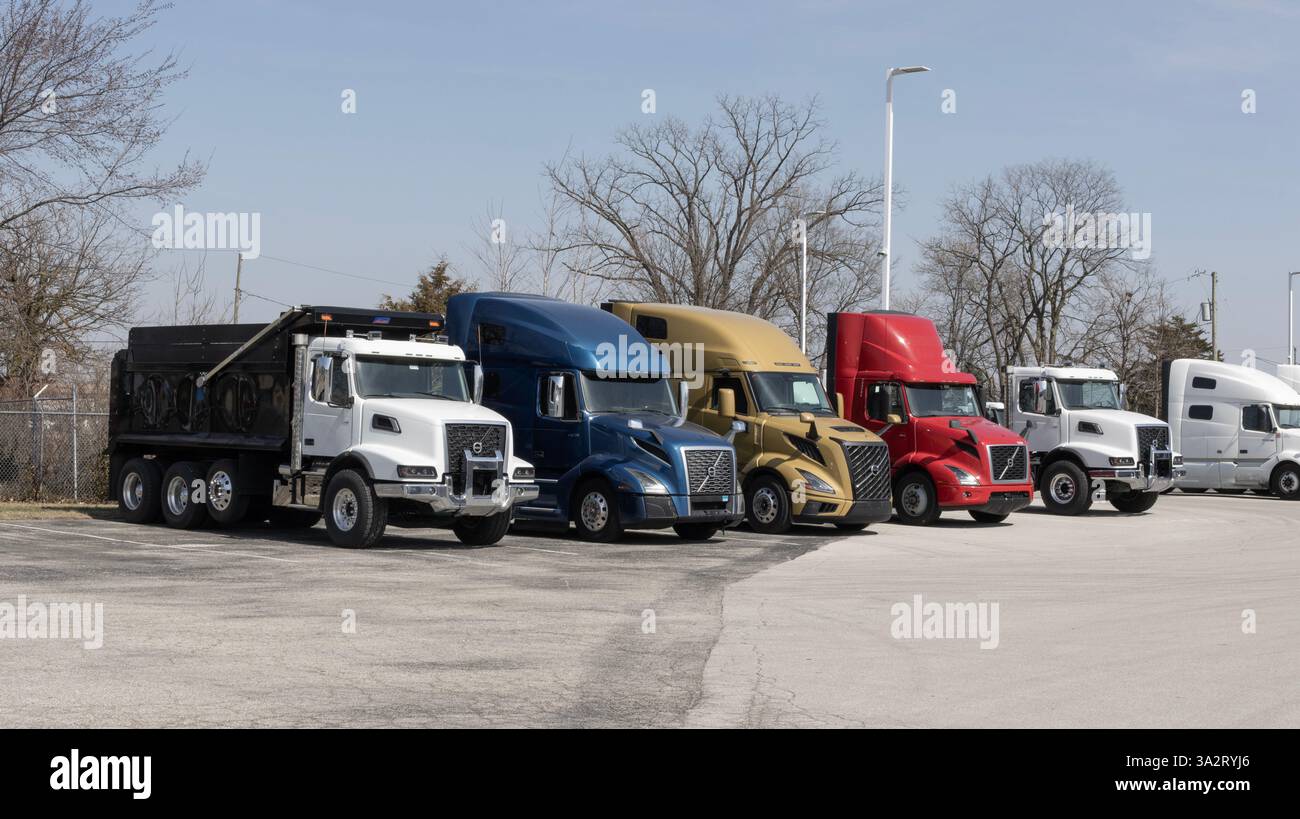 Indianapolis - March 12, 2025: Volvo Semi Tractor Trailer Big Rig Truck ...