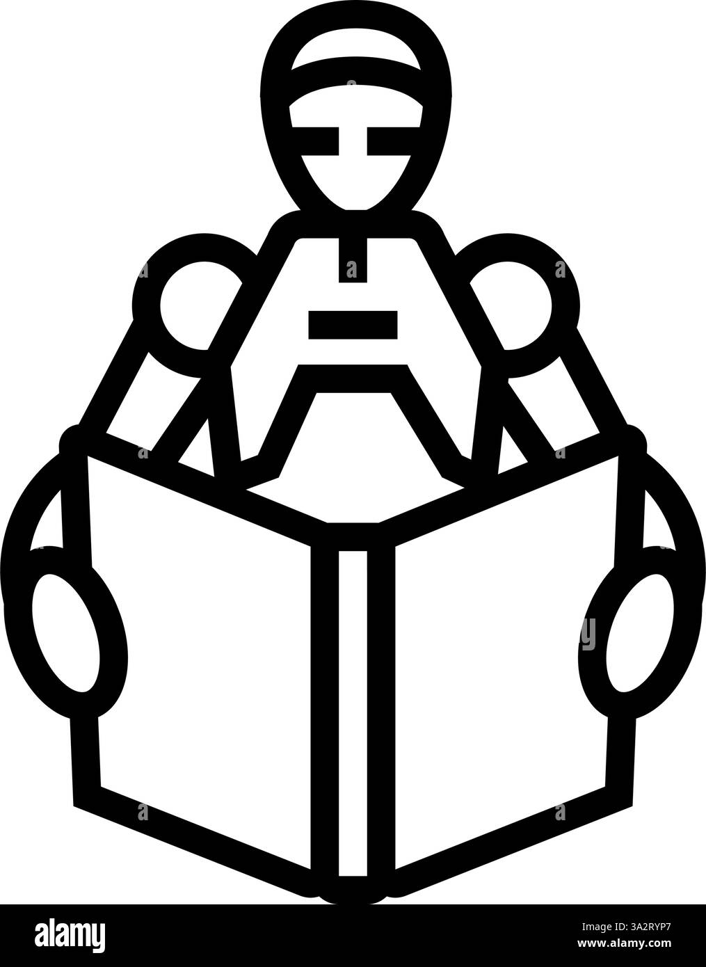 learning robot social robotics line icon vector illustration Stock ...