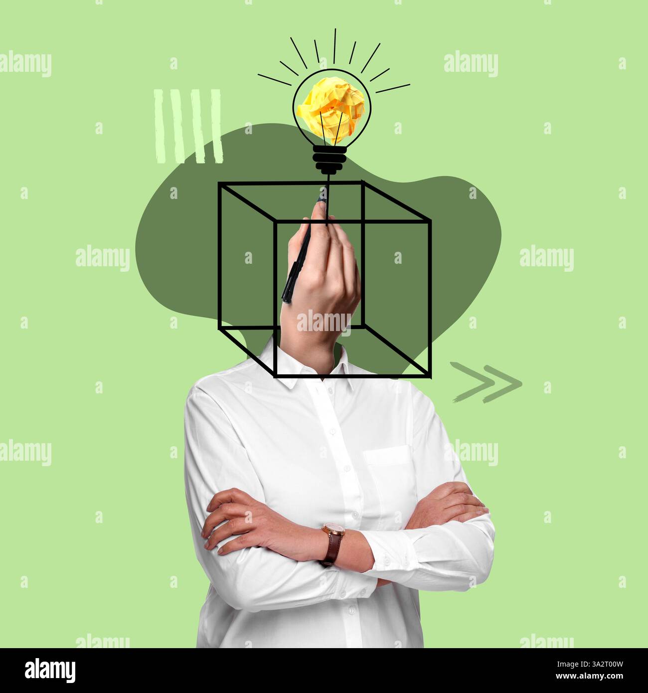 Conceptual collage portrait woman hi-res stock photography and images ...