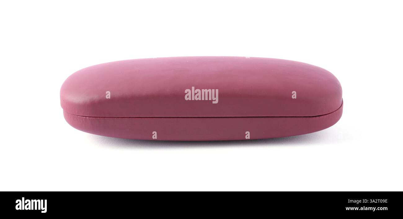 One closed glasses case isolated on white Stock Photo - Alamy