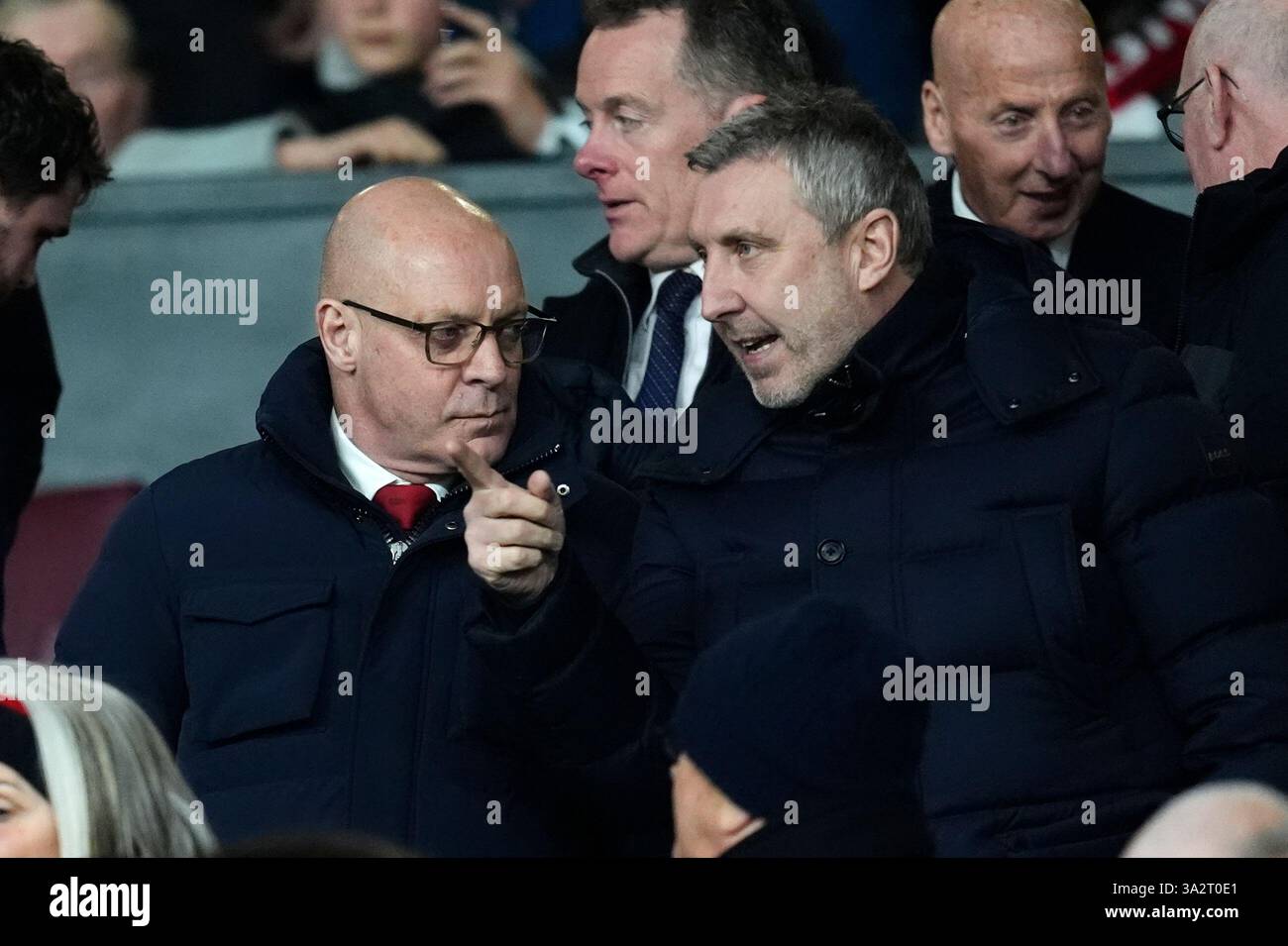 Head of Sport for the INEOS group Sir Dave Brailsford (left) with ...