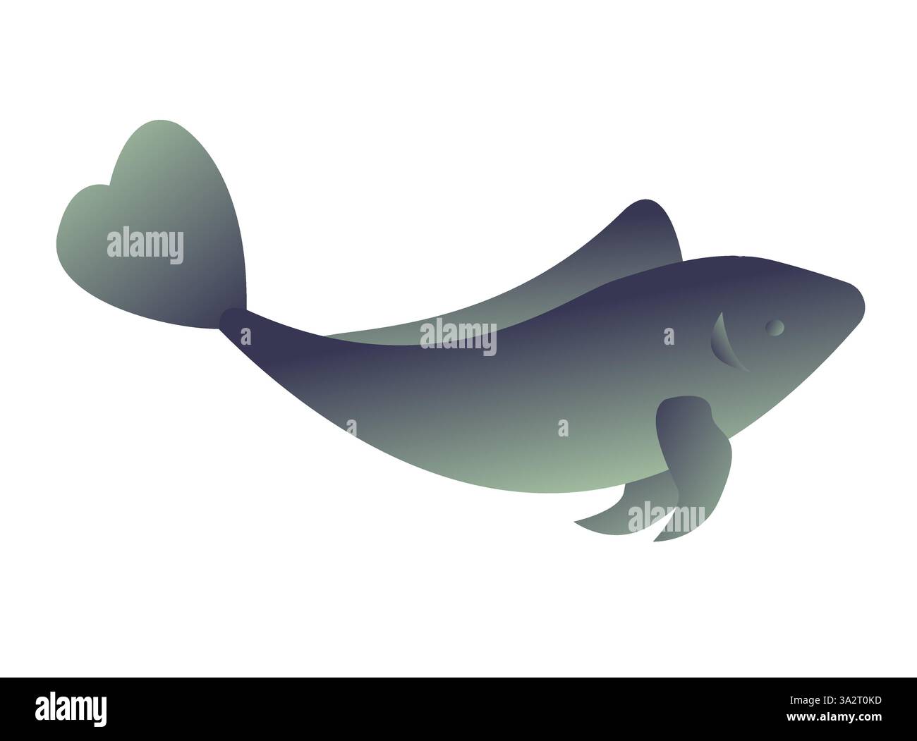Silver small fish. Icon in flat style. Vector illustration isolated on ...