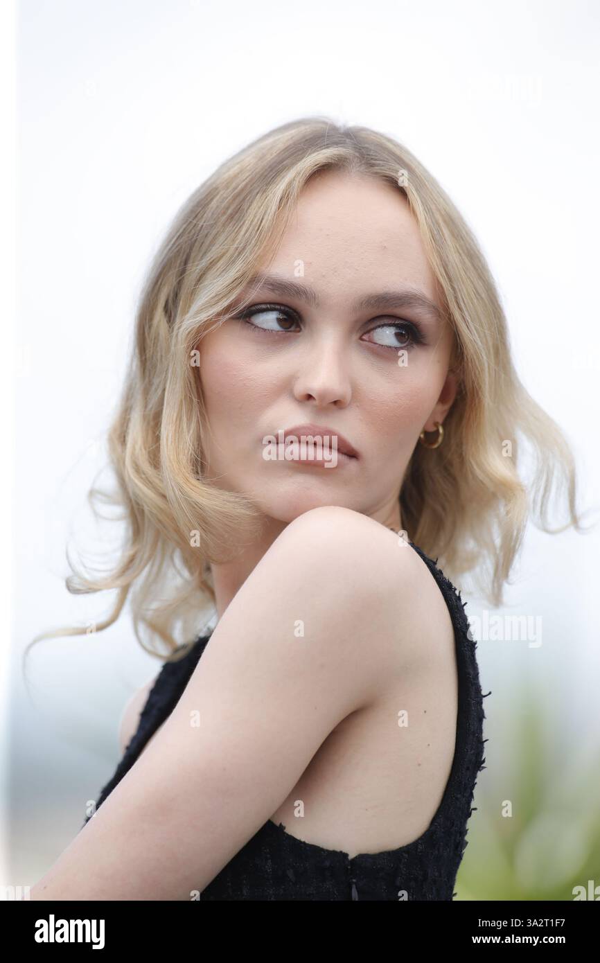 CANNES, FRANCE - MAY 23: Lily-Rose Depp attends "The Idol" photocall at the 76th annual Cannes ...