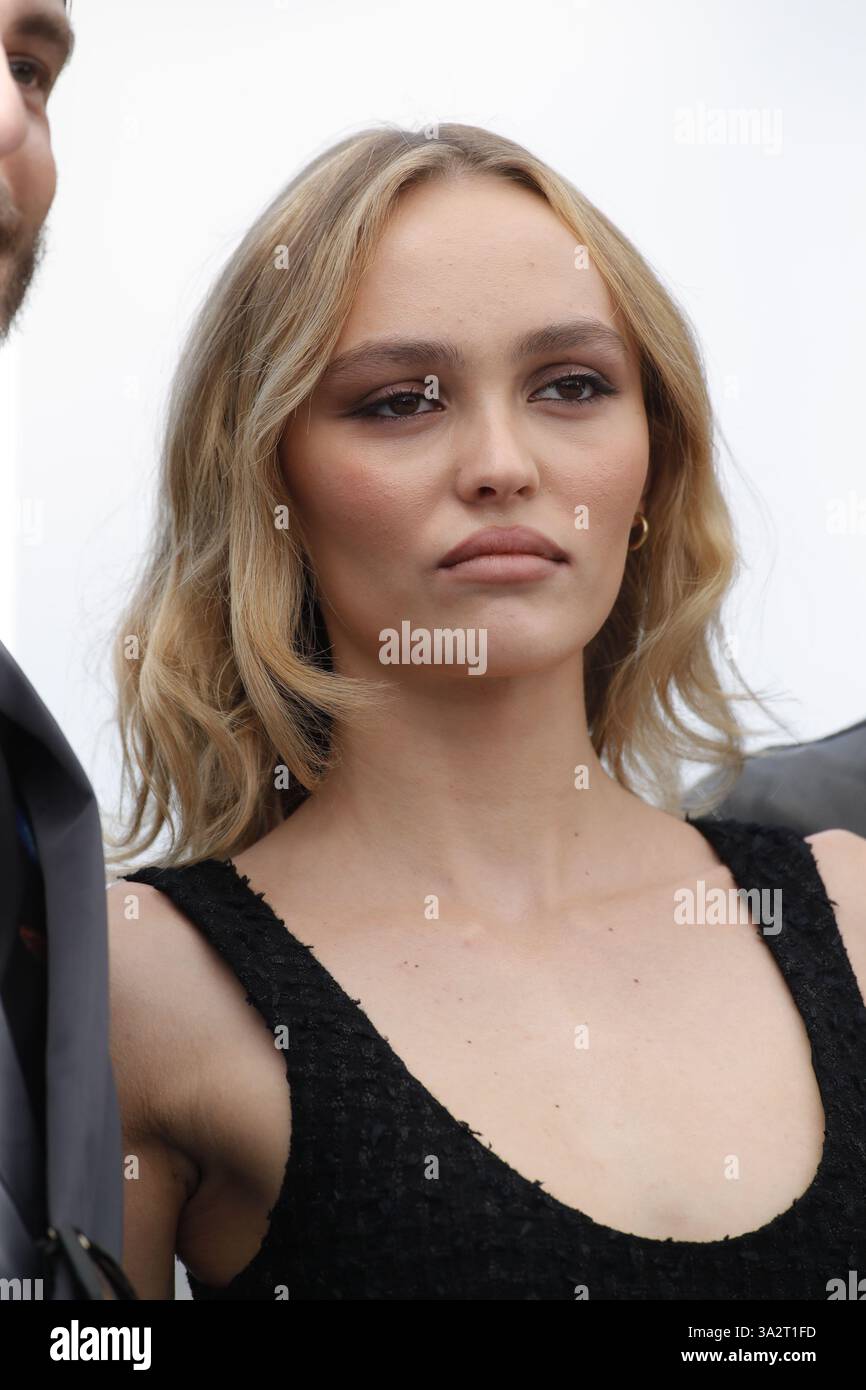 CANNES, FRANCE - MAY 23: Lily-Rose Depp attends "The Idol" photocall at the 76th annual Cannes ...