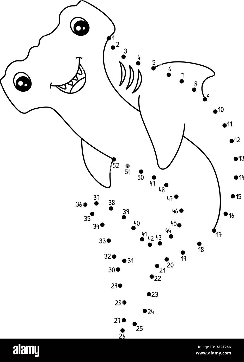 Dot to Dot ... Animal Isolated Coloring Page Stock Vector Image & Art ...