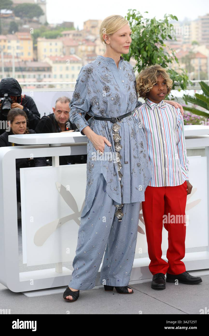 Cate Blanchett and Aswan Reid attend the "The New Boy" photocall during ...