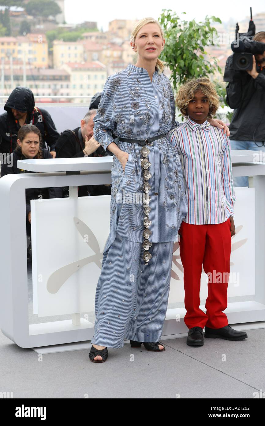 Cate Blanchett and Aswan Reid attend the "The New Boy" photocall during ...