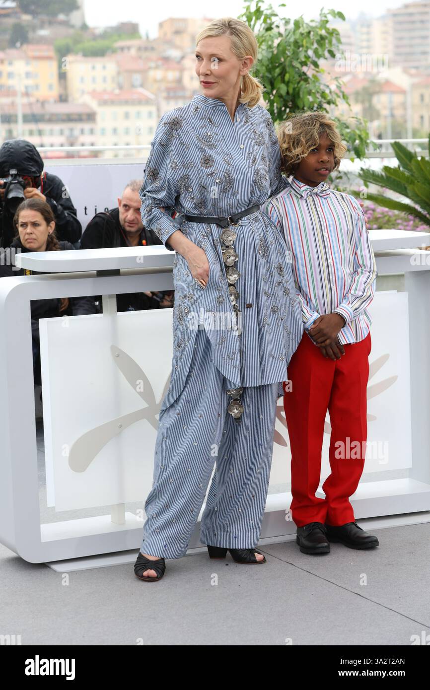Cate Blanchett and Aswan Reid attend the "The New Boy" photocall during ...