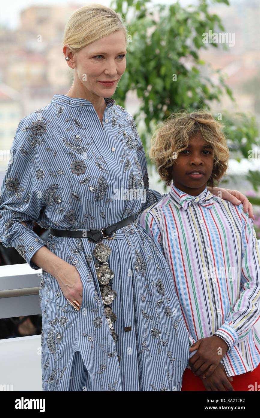 Cate Blanchett and Aswan Reid attend the "The New Boy" photocall during ...