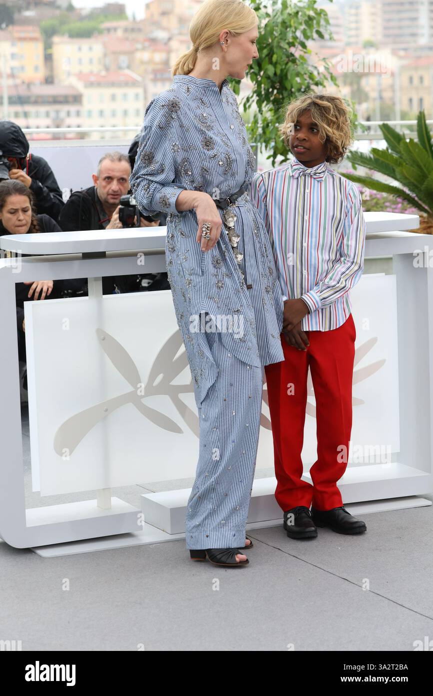 Cate Blanchett and Aswan Reid attend the "The New Boy" photocall during ...