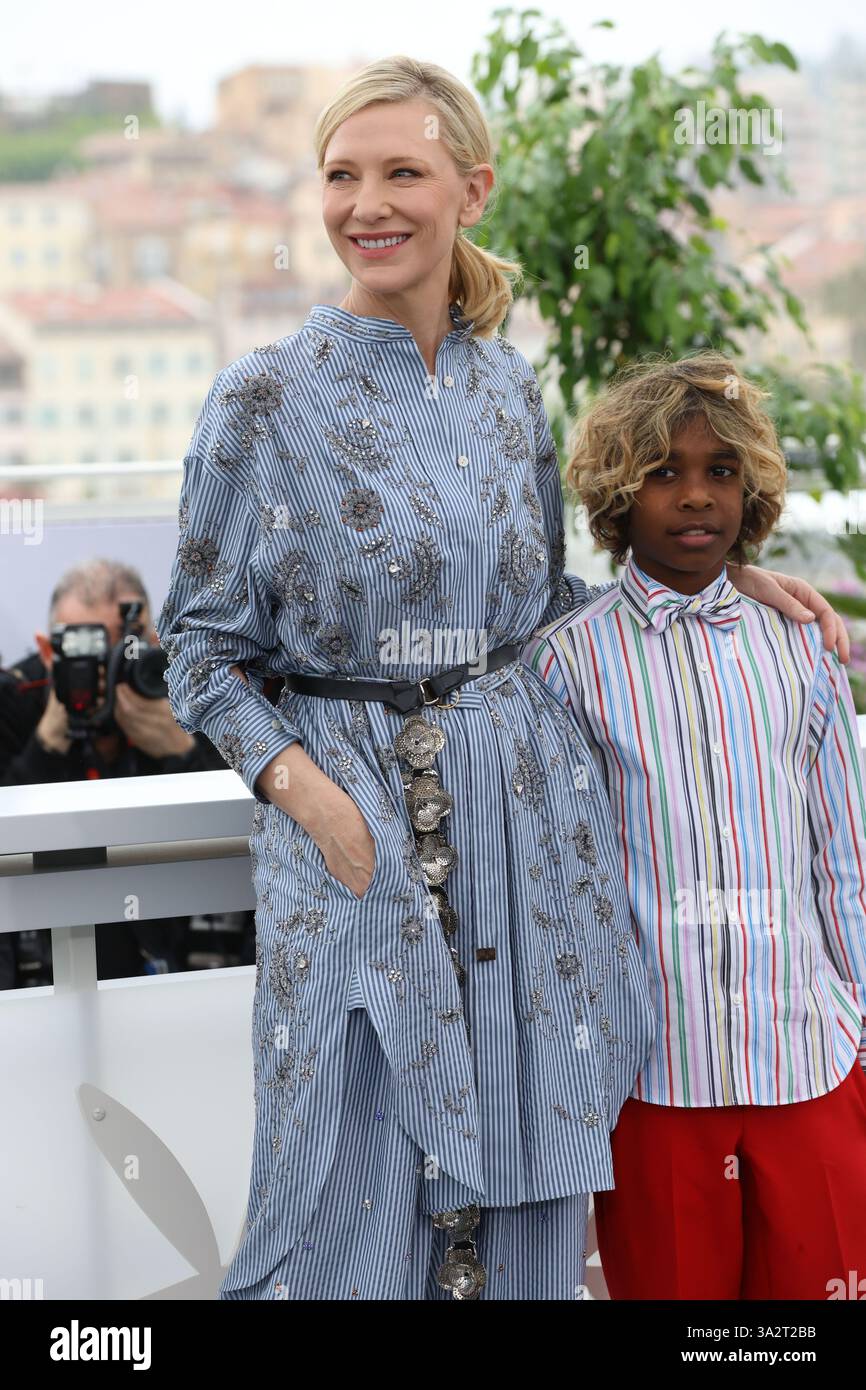Cate Blanchett and Aswan Reid attend the "The New Boy" photocall during ...