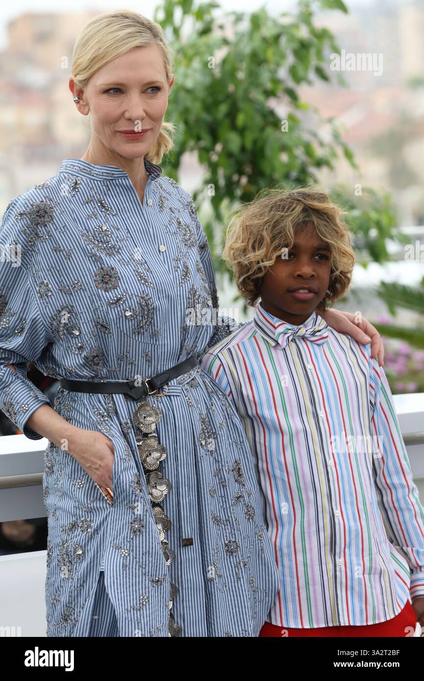 Cate Blanchett and Aswan Reid attend the "The New Boy" photocall during ...