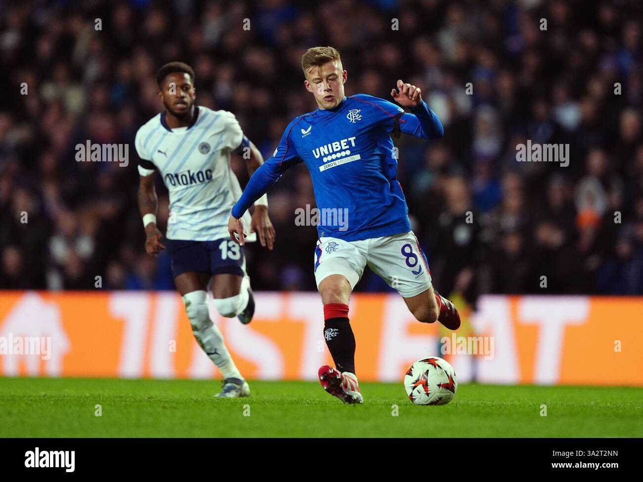 Rangers' Connor Barron during the UEFA Europa League round of sixteen ...