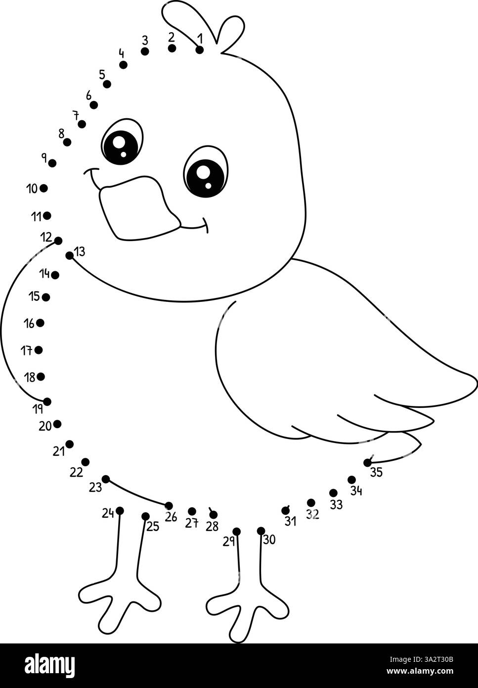 Dot to Dot Chick Farm Animal Isolated Coloring Stock Vector Image & Art - Alamy