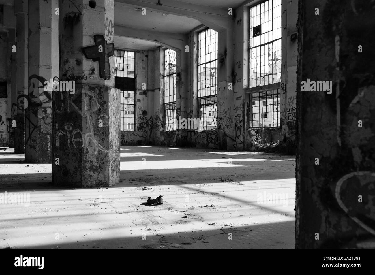 Prague, Czech Republic — July 5, 2023: Empty, abandoned, destroyed and ...