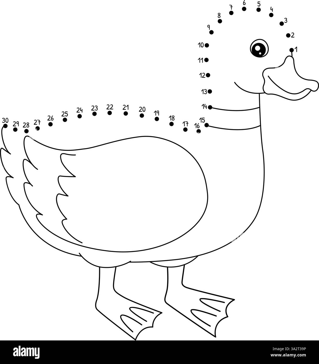 Dot to Dot Duck Farm Animal Isolated Coloring Page Stock Vector Image & Art - Alamy