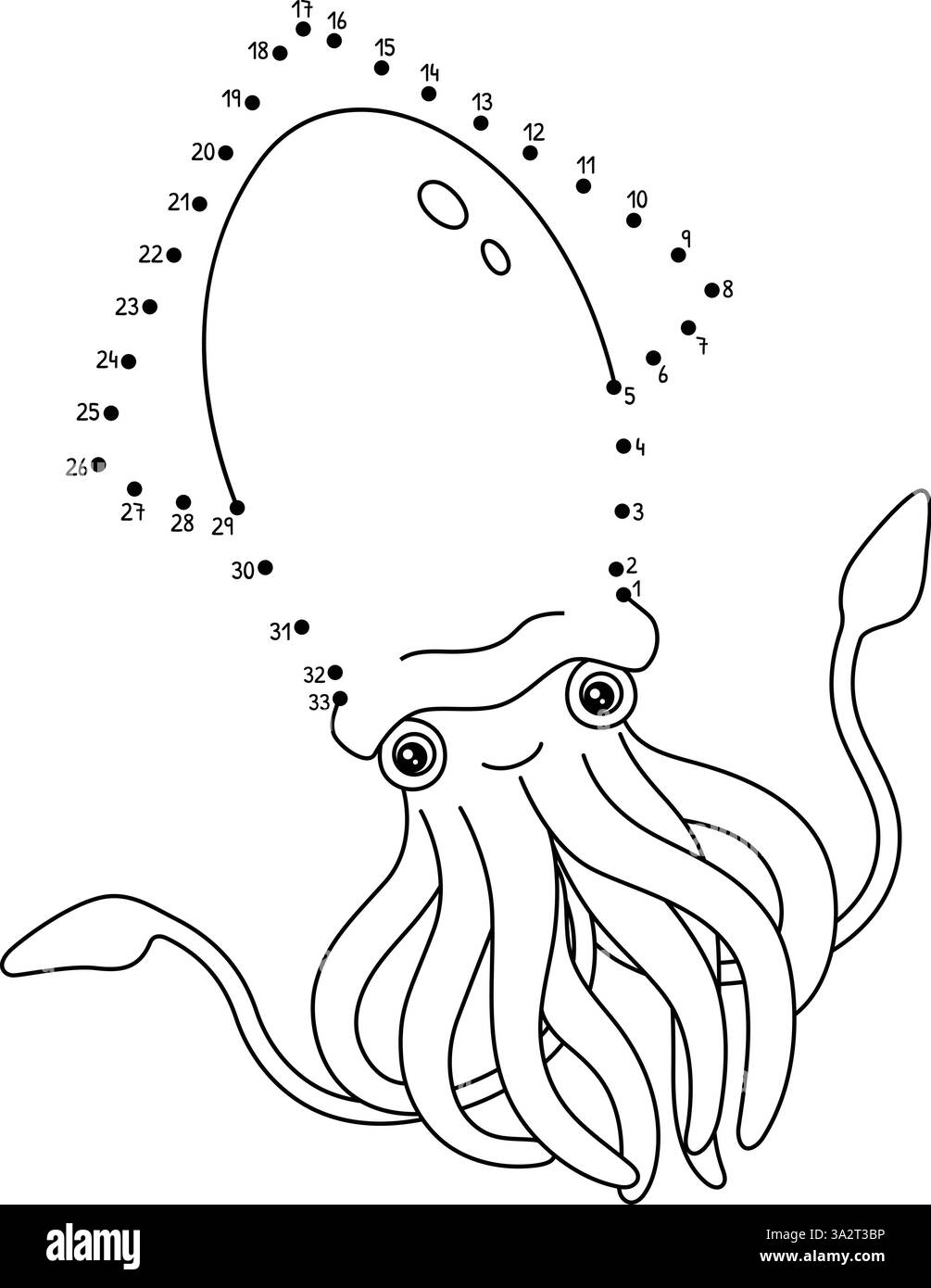 Dot to Dot ... Animal Isolated Coloring Page Stock Vector Image & Art - Alamy