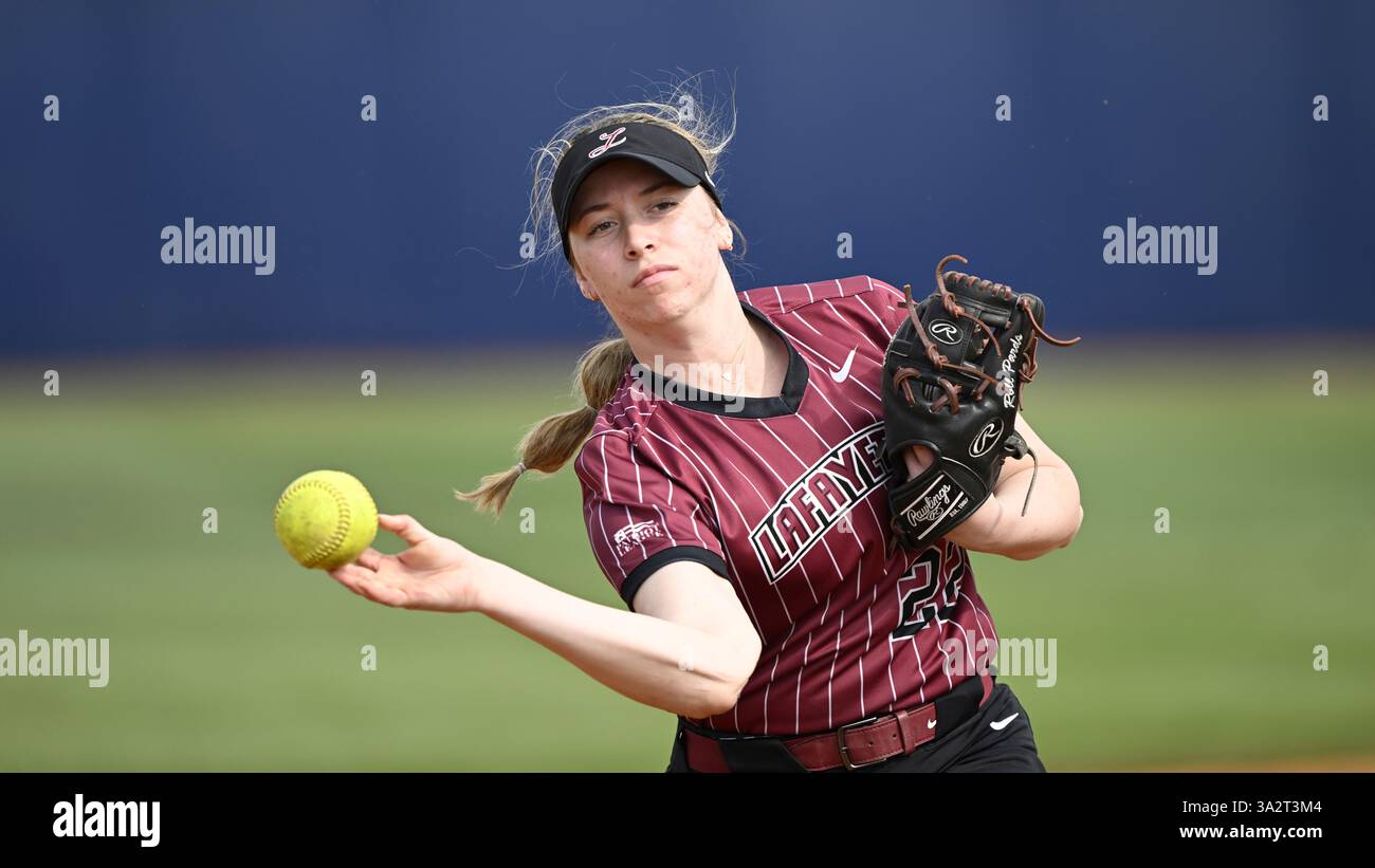 Lafayette's Kylee Sweet during an NCAA softball game on Friday, Feb 21 ...