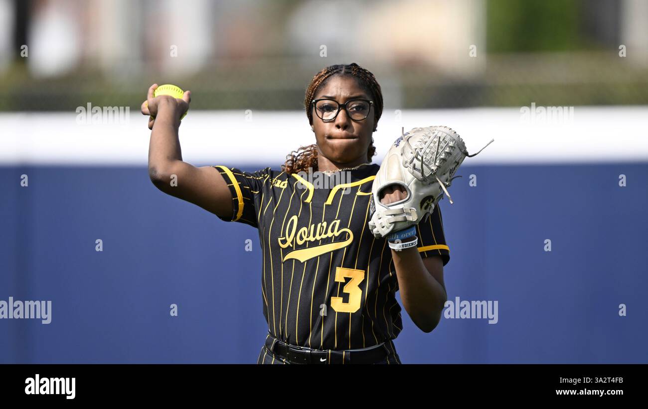 Iowa's Mya Clark during an NCAA softball game on Friday, Feb 21, 2025 ...