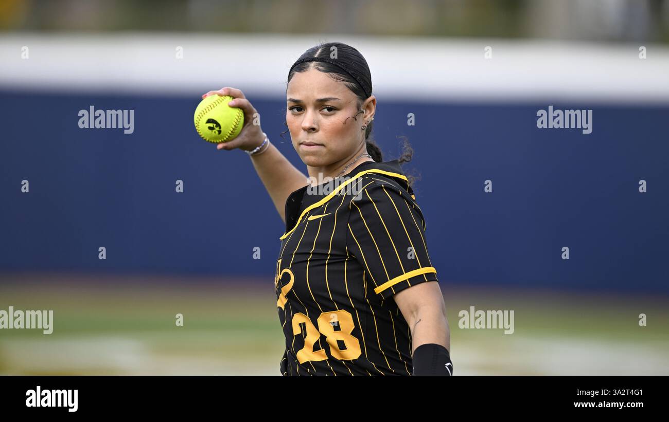 Iowa's Avery Jackson during an NCAA softball game on Friday, Feb 21 ...