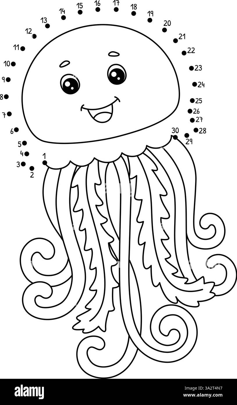 Dot to Dot ... Animal Isolated Coloring Page Stock Vector Image & Art ...