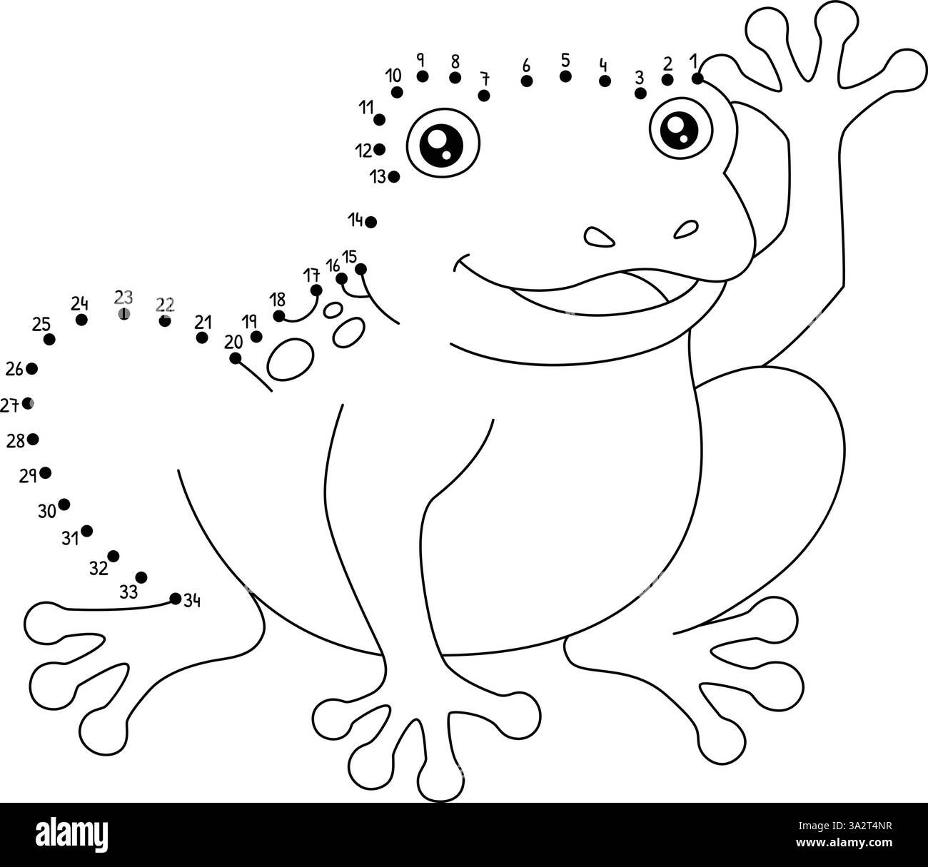 Dot to Dot Frog Farm Animal Isolated Coloring Page Stock Vector Image & Art - Alamy