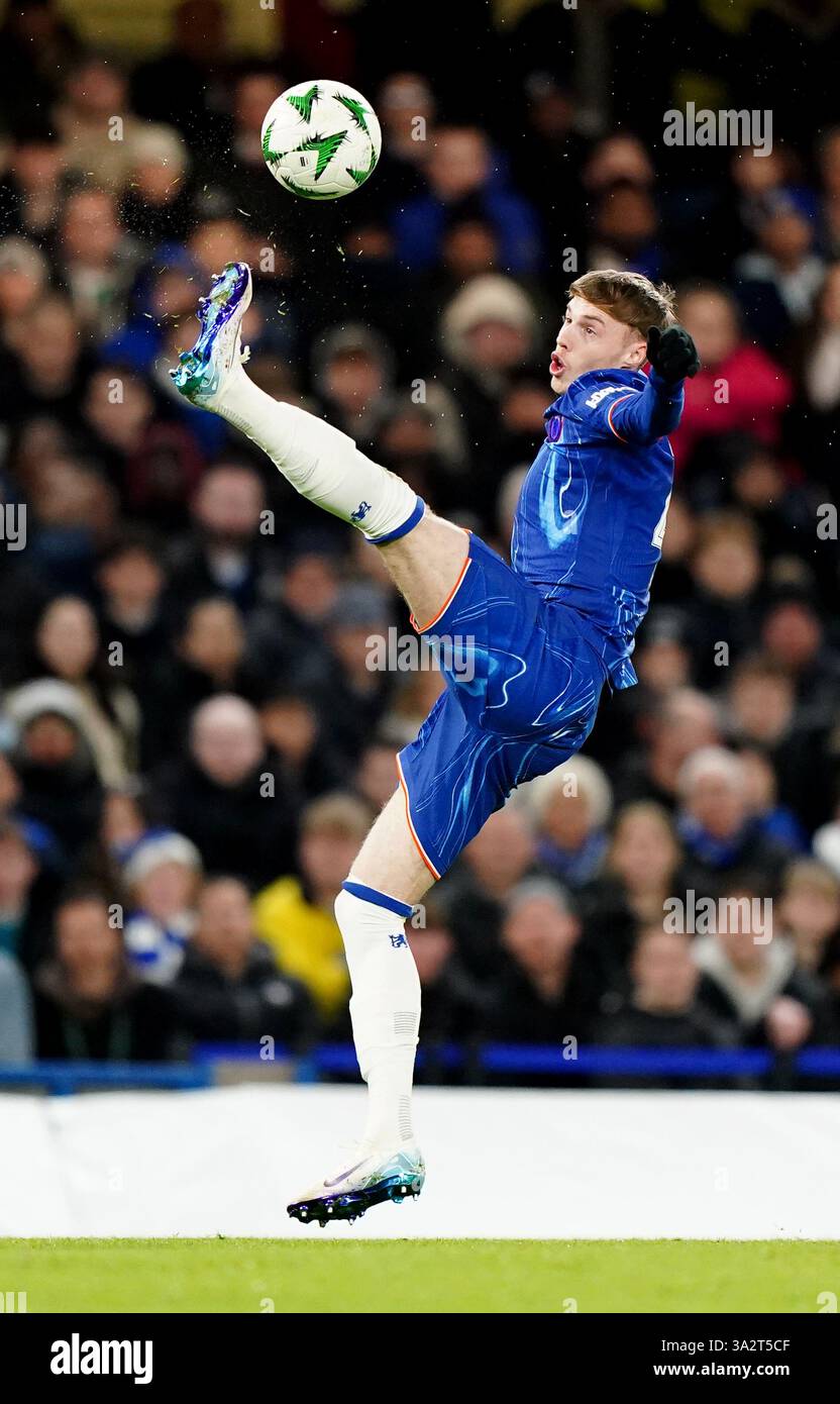Chelsea's Cole Palmer in action during the UEFA Conference League round ...