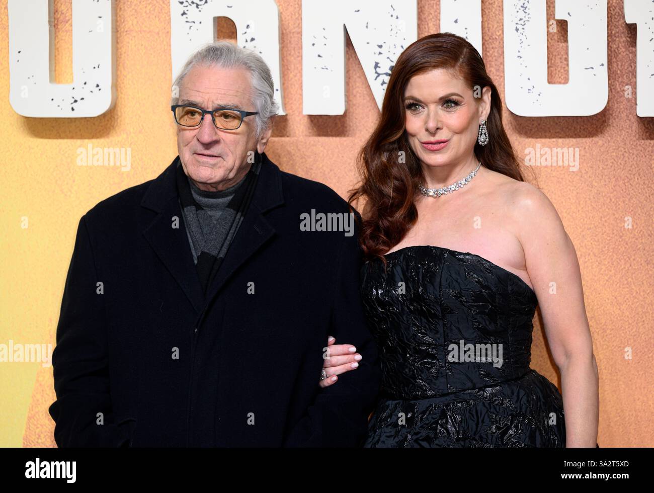 London, UK. March 13th, 2025. Robert De Niro and Debra Messing arriving ...