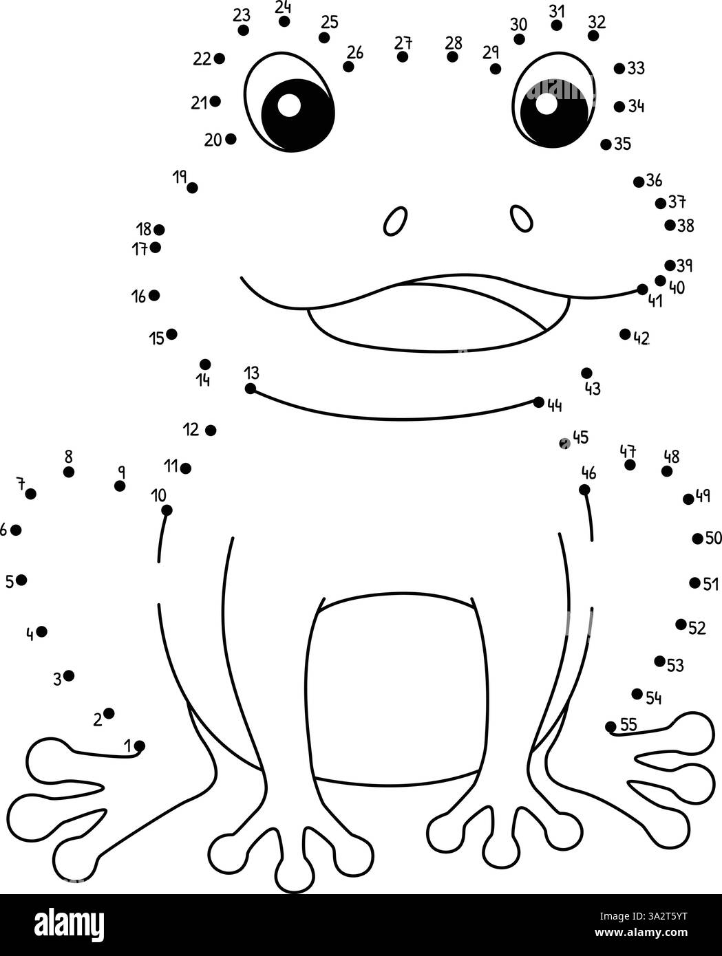 Dot to Dot Frog Farm Animal Isolated Coloring Page Stock Vector Image & Art - Alamy