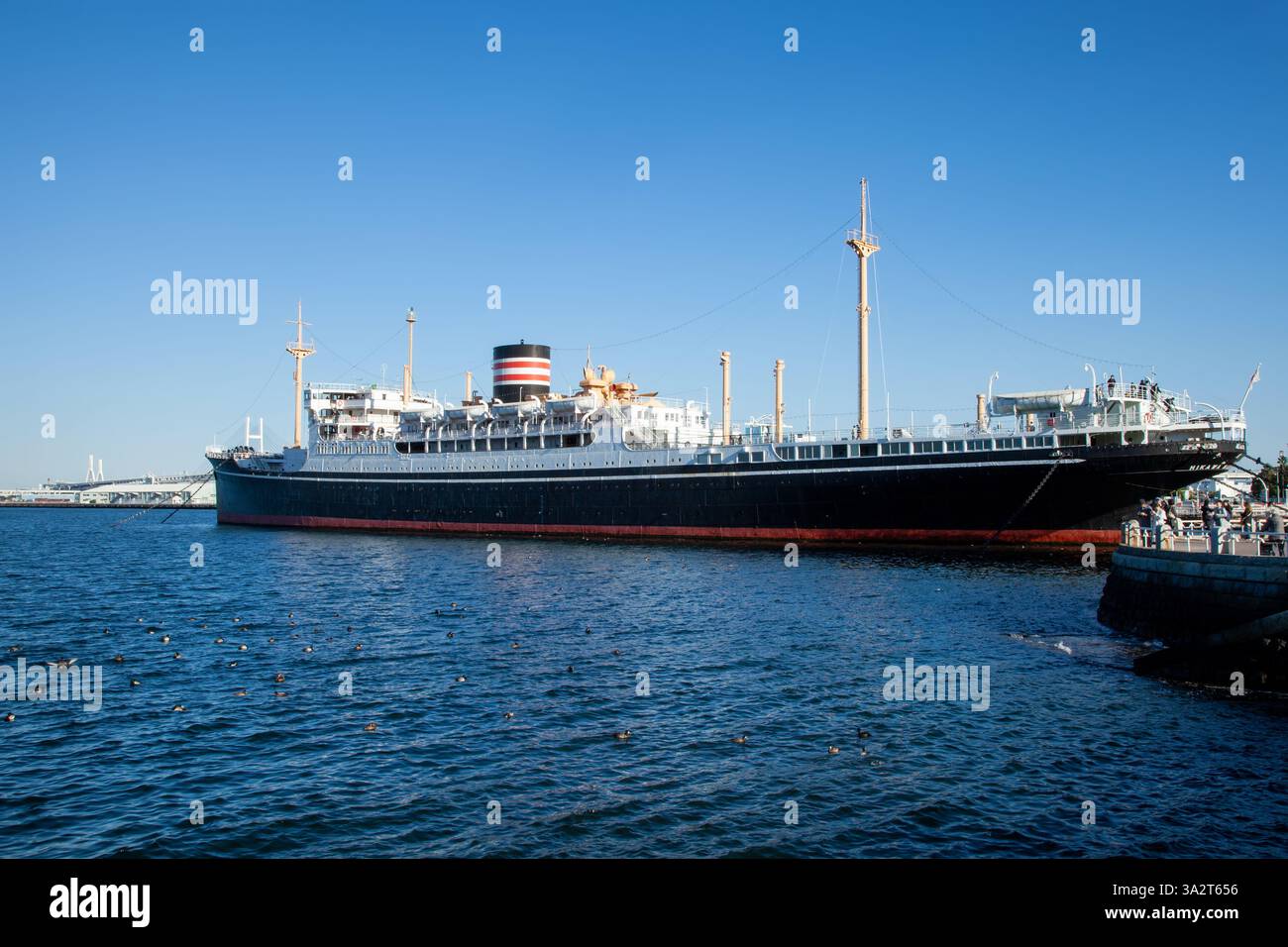Old ocean liner ship NYK Hikawa Maru that made it's first journey from ...