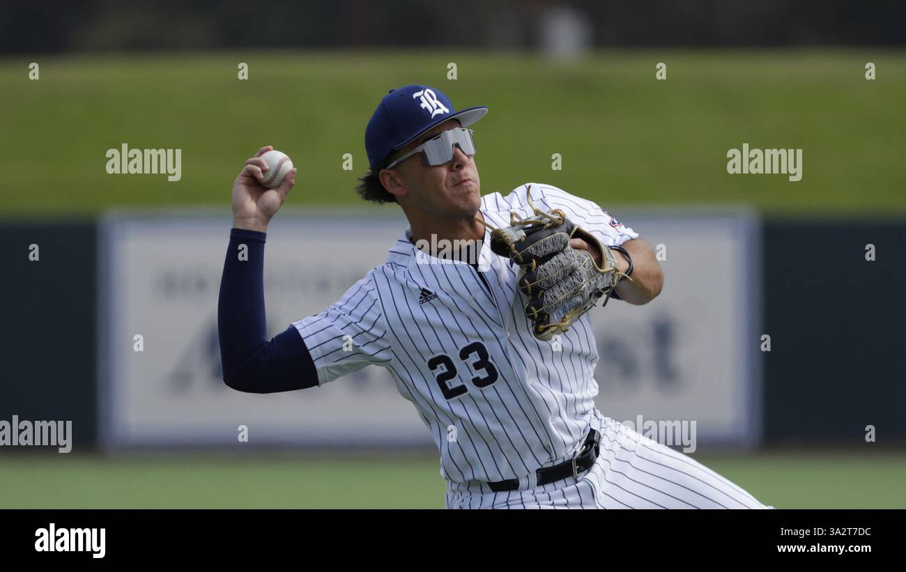 Rice infielder Javier Vazquez during an NCAA baseball game against Yale ...