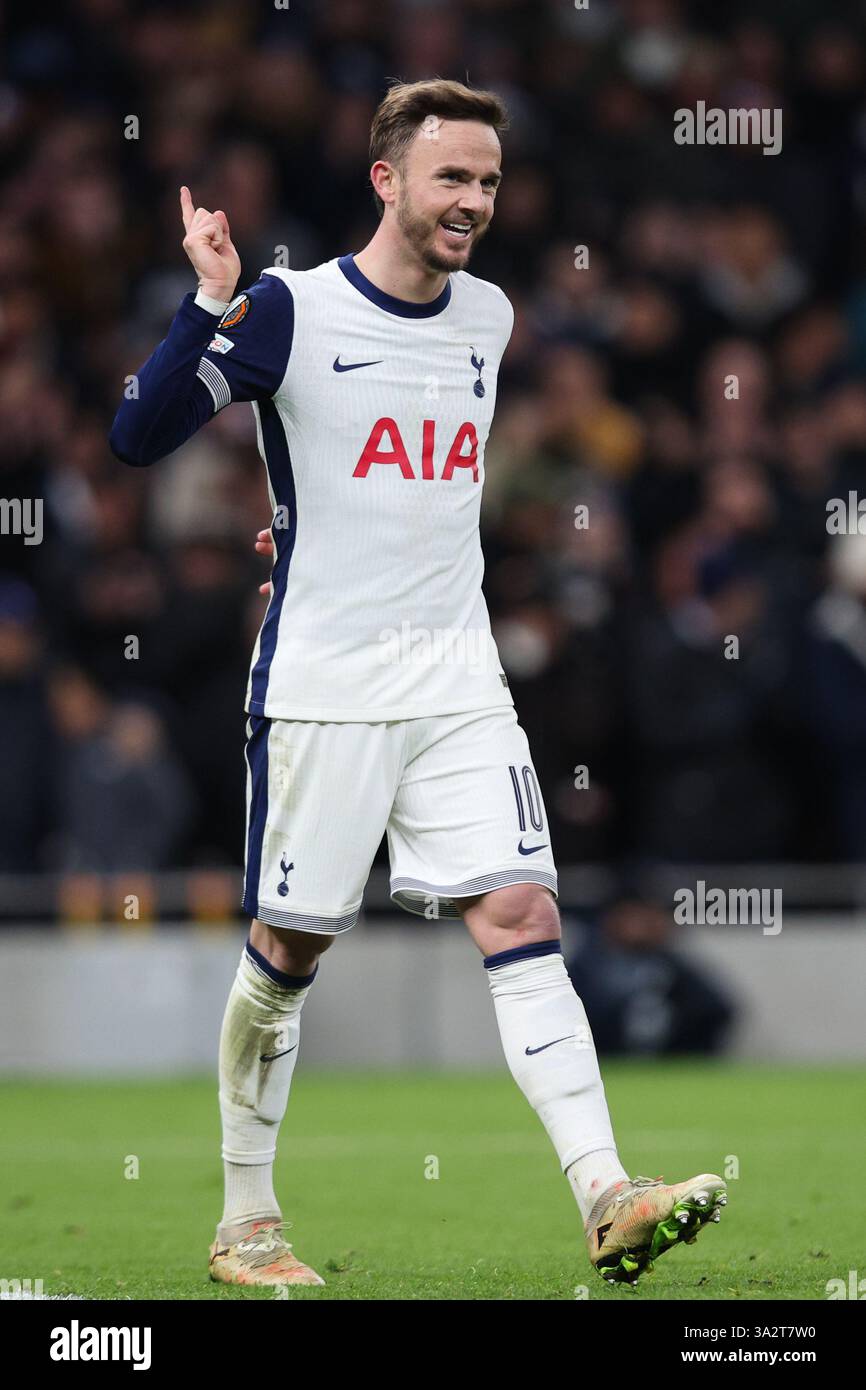 LONDON, UK - 13th Mar 2025: James Maddison of Tottenham Hotspur ...