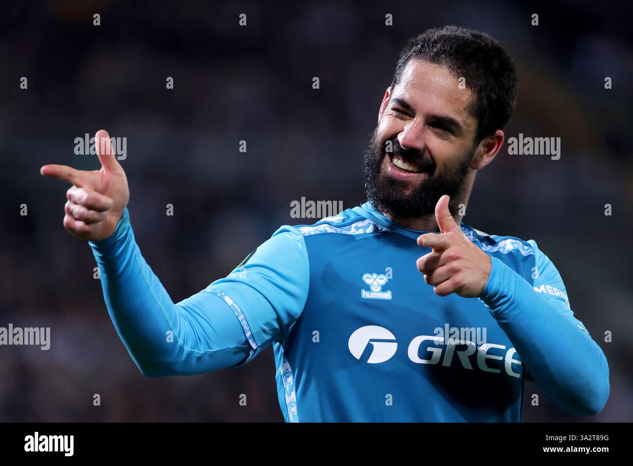 Betis' Isco celebrates after scoring his side's fourth goal during the ...