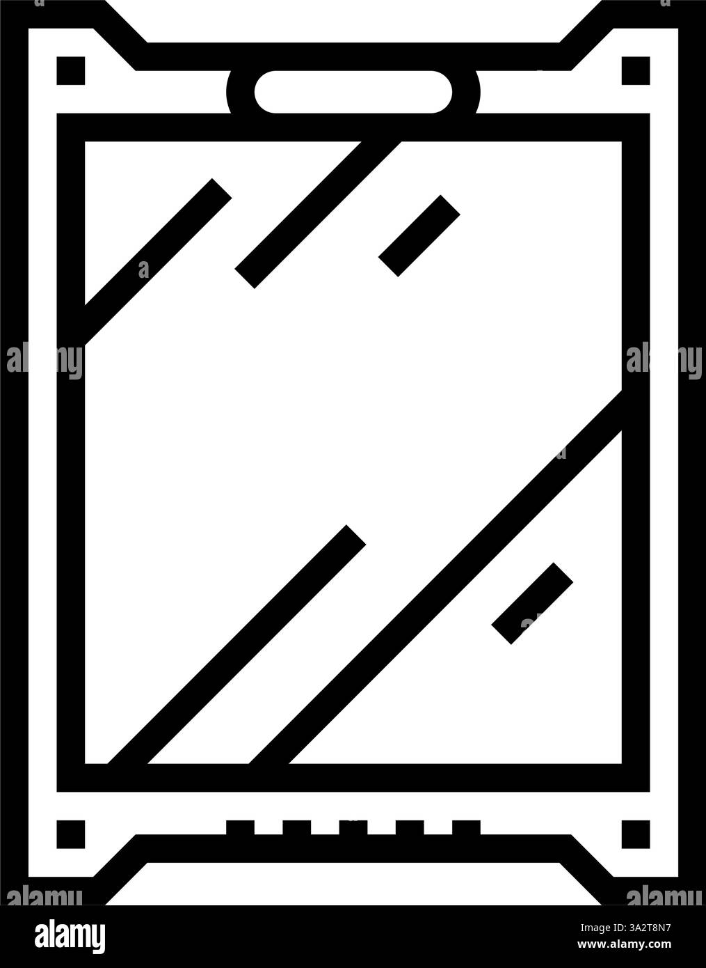 waterproof map case water trip tourism line icon vector illustration ...