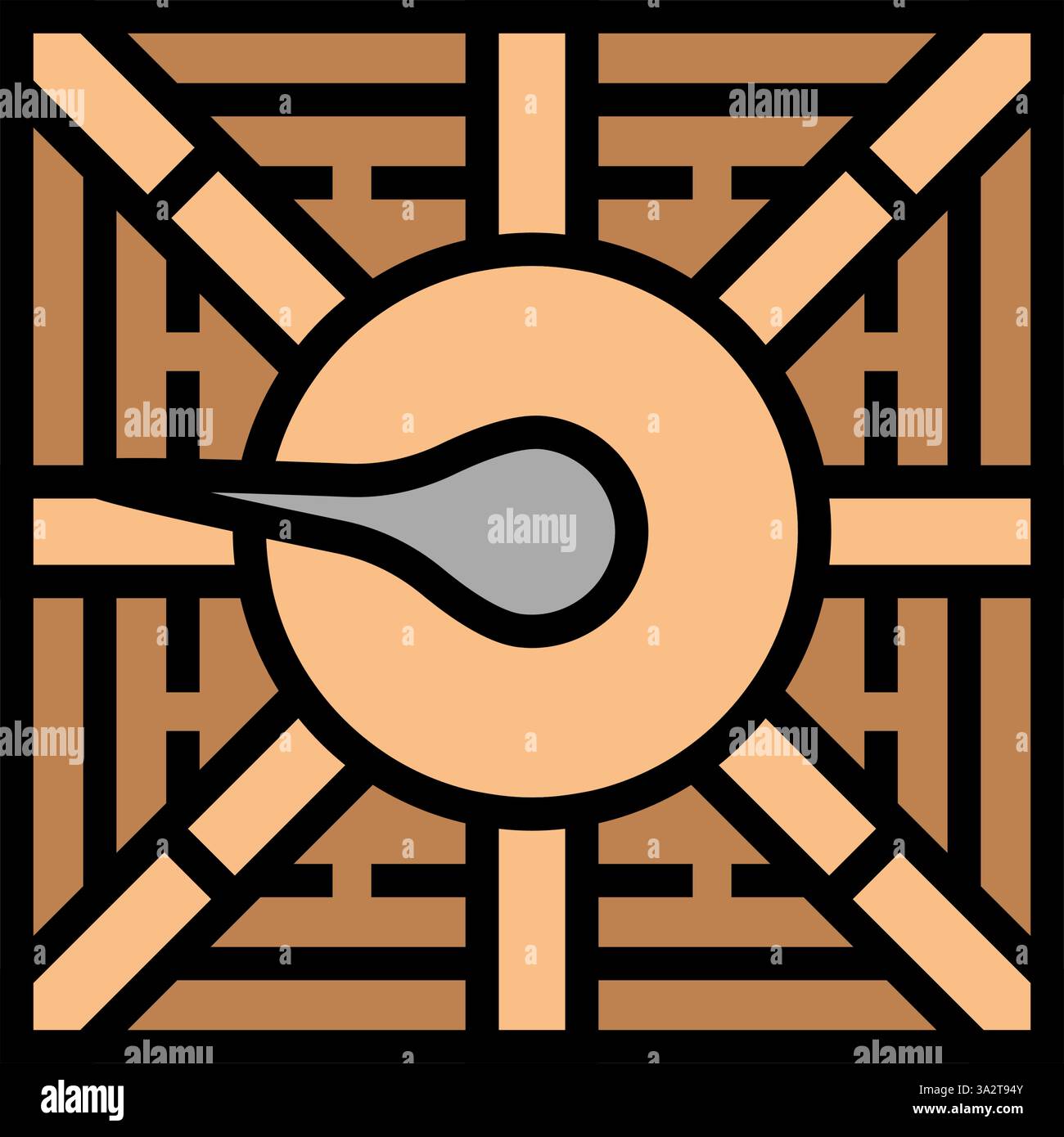 ancient compass geographical discoveries color icon vector illustration ...