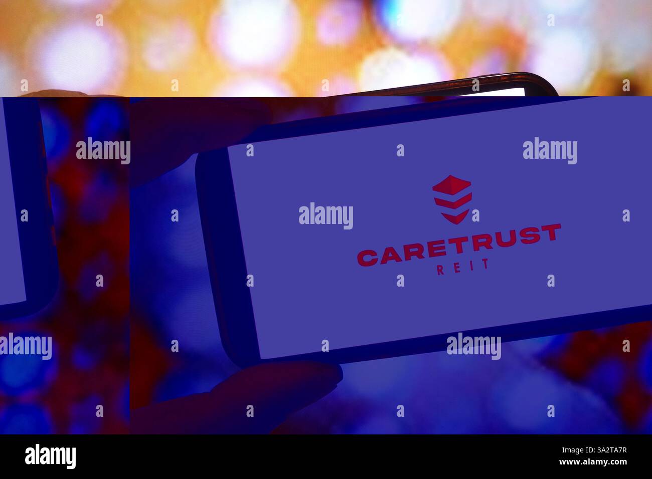 Poland. 11th Mar, 2025. In this photo illustration, the CareTrust REIT company logo is seen ...