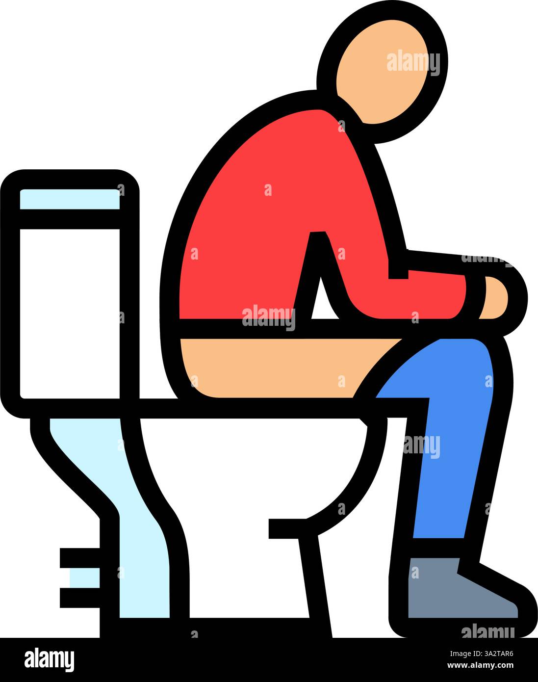 bowel movement diarrhea color icon vector illustration Stock Vector ...