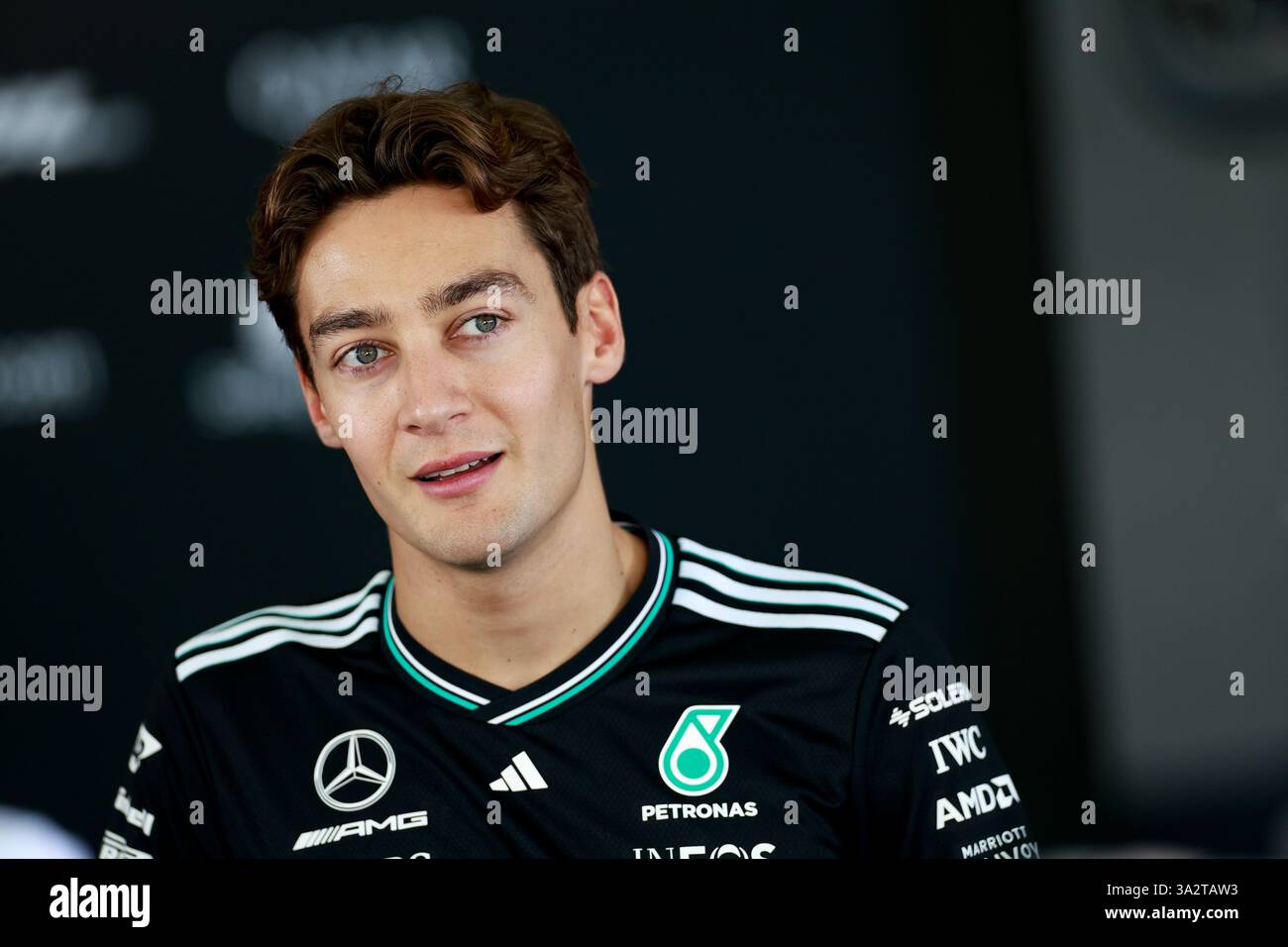 RUSSELL George (gbr), Mercedes AMG F1 Team W16, portrait, during the Formula 1 Louis Vuitton ...