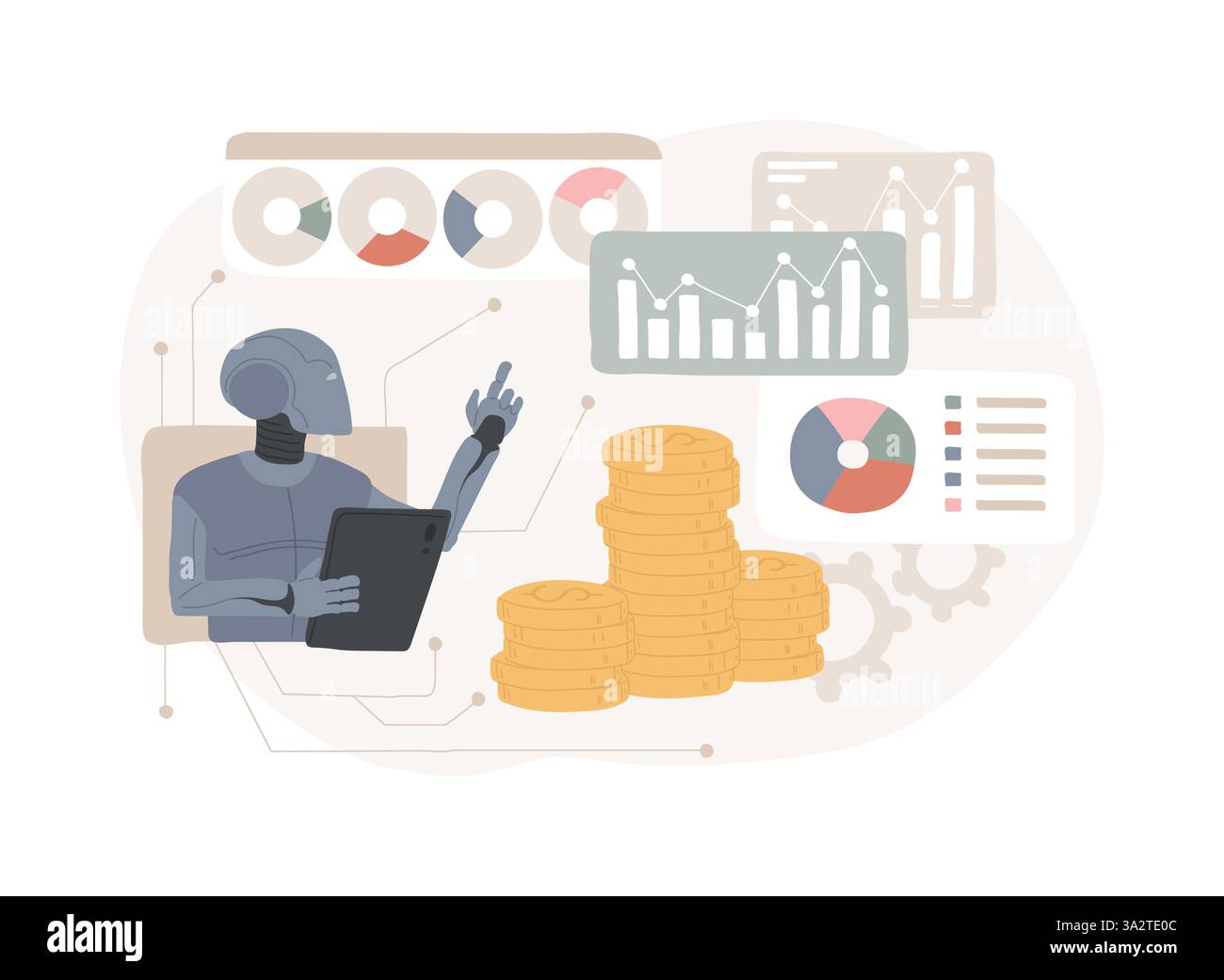 AI-Supported Fundraising Forecasting abstract concept vector ...